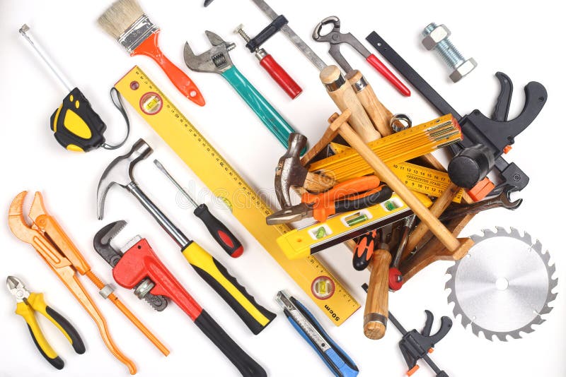 Miscellaneous work tools. stock image. Image of clamps - 42401159