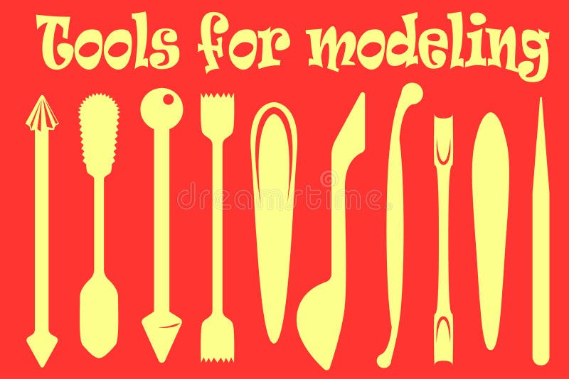 Tools for modeling stock illustration. Illustration of instruments ...