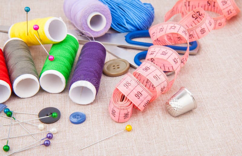 Tools for needlework stock image. Image of measure, needle - 36908943