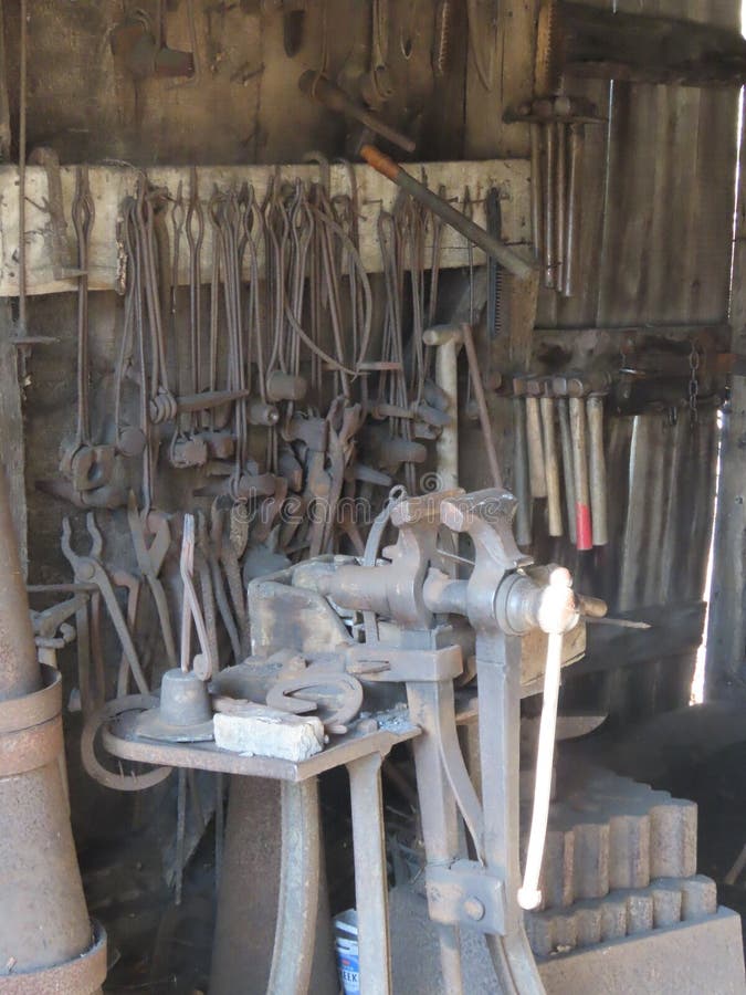 Tools in an Old Workshop stock photo. Image of rusic - 368211878