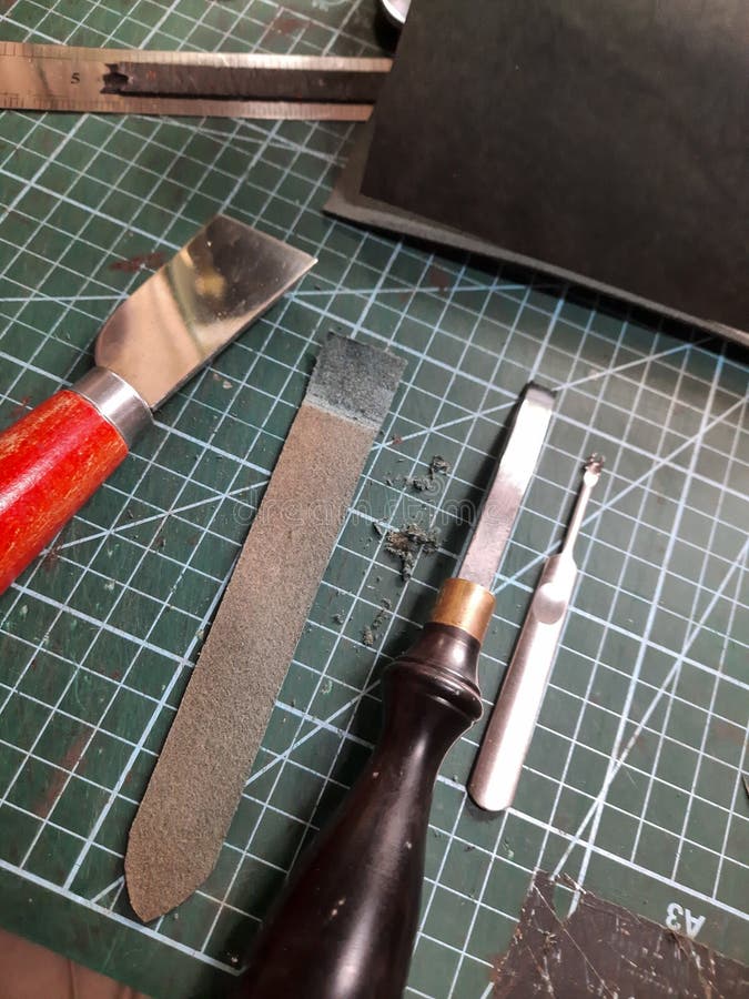 Tools Owned by Leather Craftsmen Stock Photo - Image of tools, handmade ...