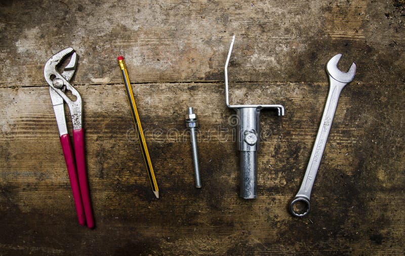 Tools and parts stock image. Image of wood, tool, vintage - 79165699