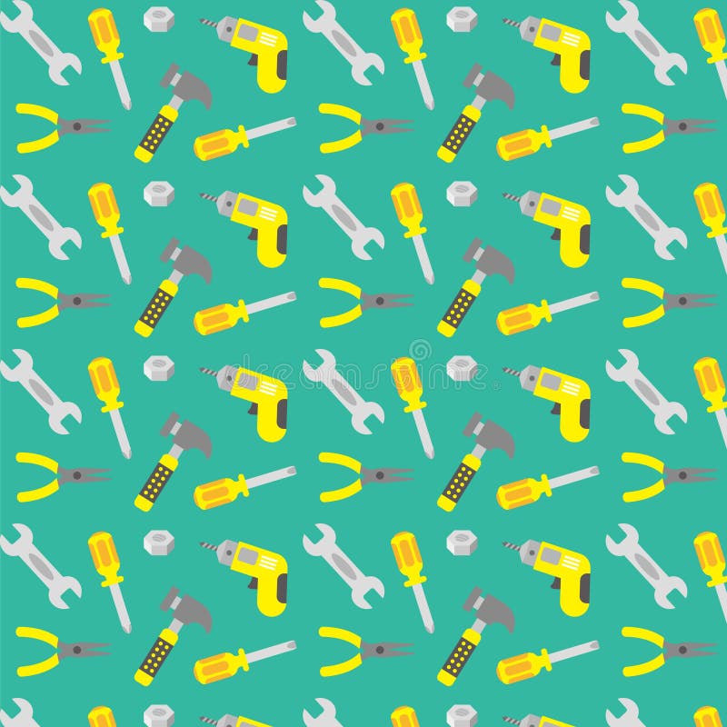 Tools pattern stock vector. Illustration of measure, brushes - 40251799