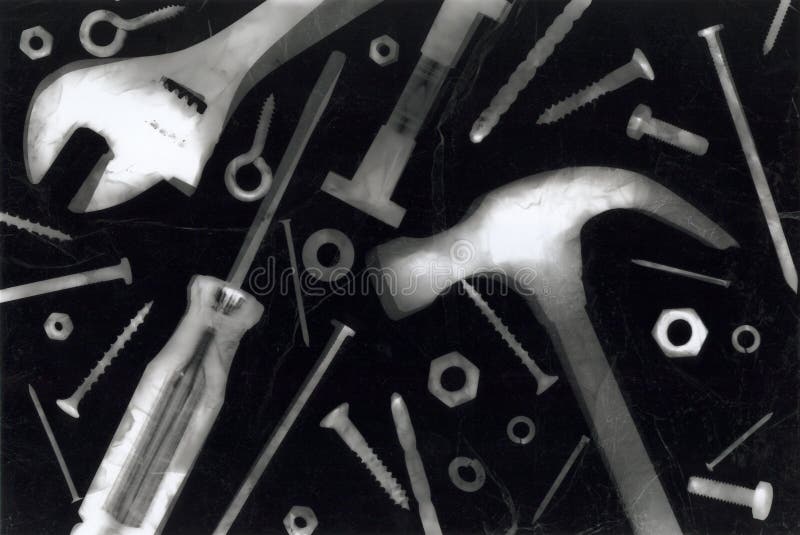 Tools Photogram stock photo. Image of levels, hook, wrench - 394082