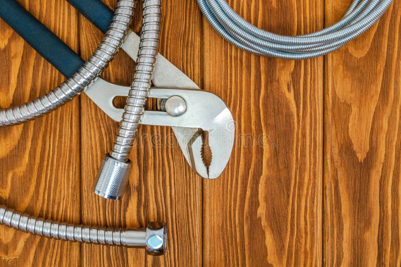 Tools for Plumbing and Accessories of Various Designs Application Stock ...