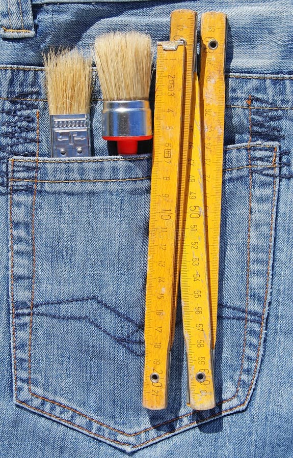 Tools in pocket stock image. Image of cotton, clothes - 29573789