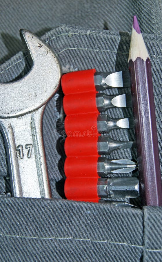 Tools in pocket stock photo. Image of collection, plastic - 31769118