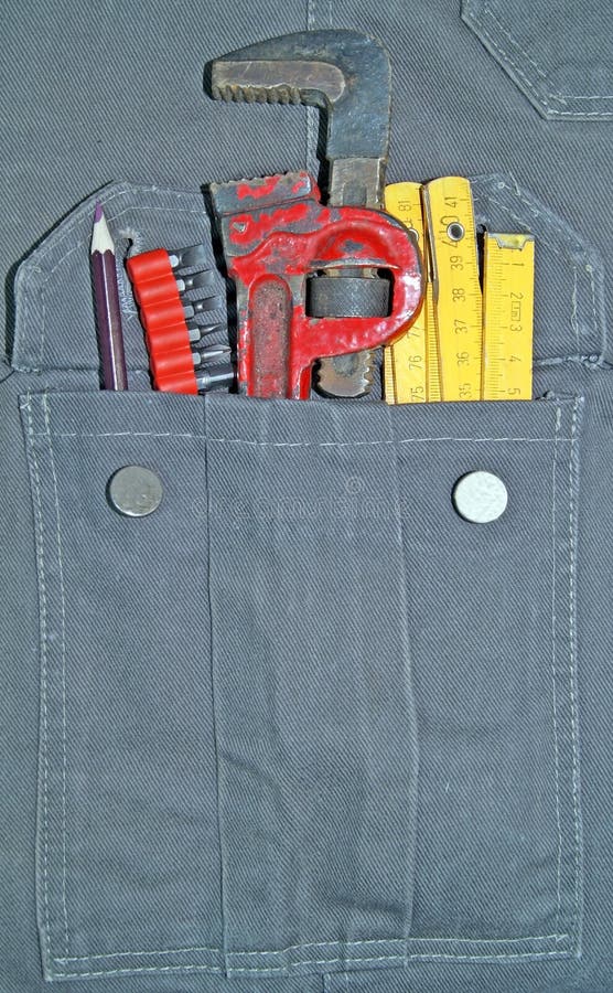 Tools in pocket stock image. Image of home, repairman - 31769139