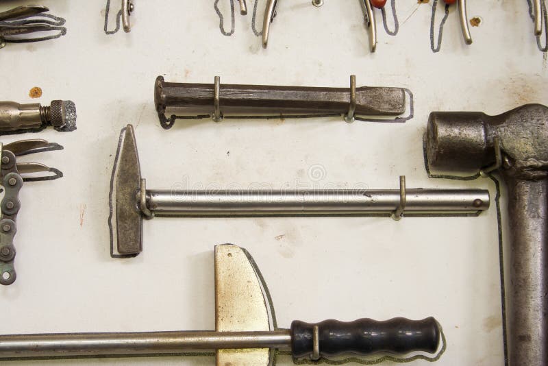 Old carpenter hand tools stock image. Image of spatula - 43394833