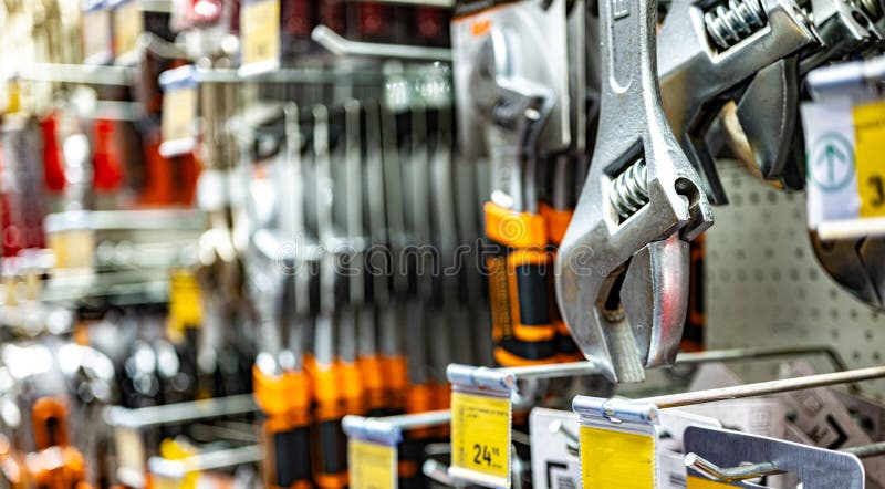 Tools Put Up for Sale in a Hardware Store Stock Photo - Image of goods ...