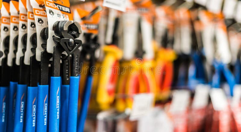 Tools Put Up for Sale in a Hardware Store Editorial Stock Photo - Image ...