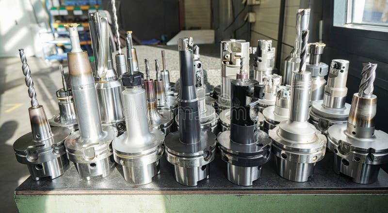Tools on a Rack for Working on a CNC Milling Machine Stock Image ...