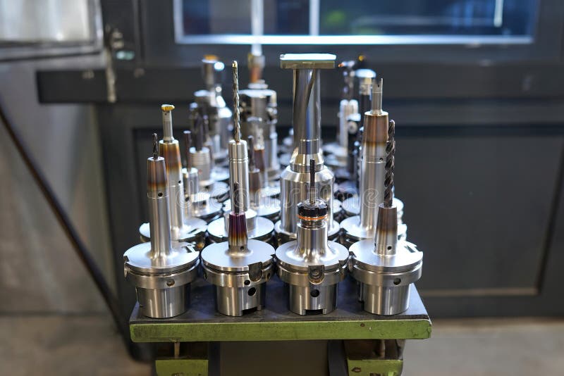 Tools on a Rack for Working on a CNC Milling Machine Stock Image ...