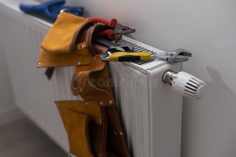 Tools on the Radiator Close Up. Stock Image - Image of interior ...