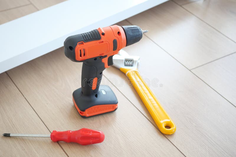 Tools Ready for Home Improvement Project in Bright Indoor Setting Stock ...