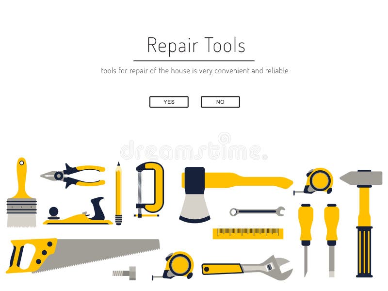 Tools for repair stock illustration. Illustration of build - 69708140