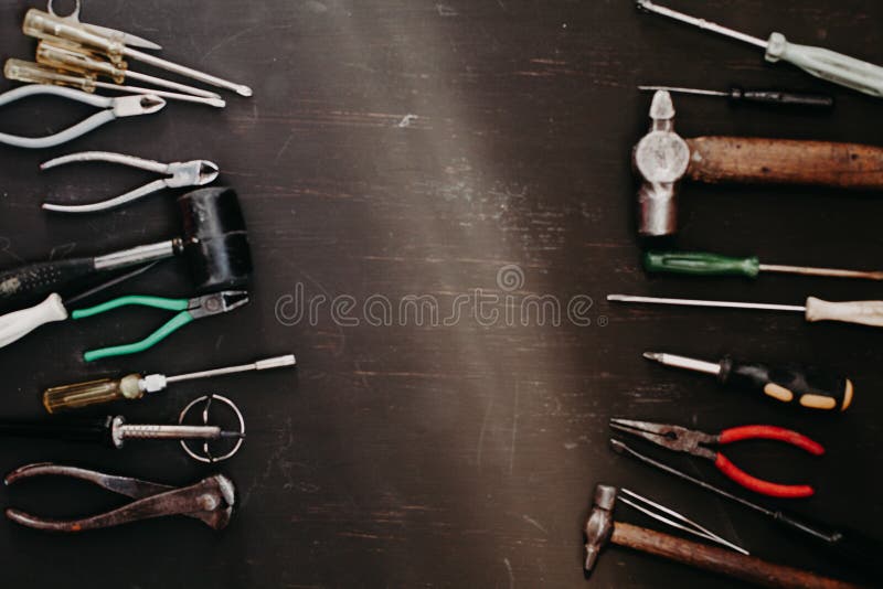 Different Tools for Repair and Construction Work Stock Image - Image of ...