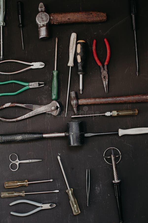 Different Tools for Repair and Construction Work Stock Photo - Image of ...