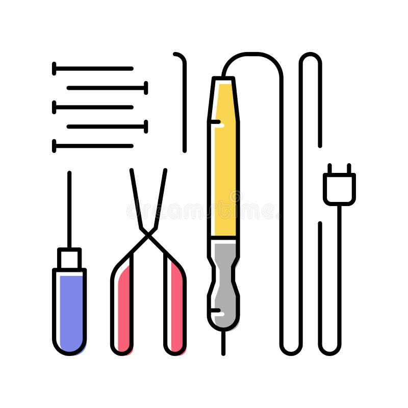 Tools for Repair Electronics Color Icon Vector Illustration Stock ...
