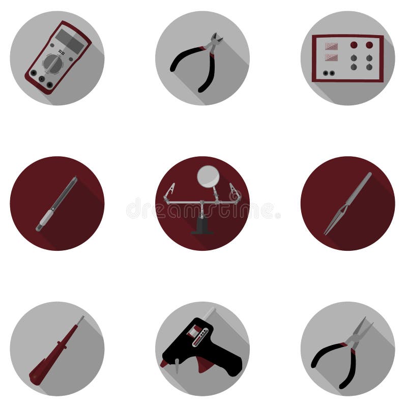 Tools for Repair of Electronics Stock Vector - Illustration of ...