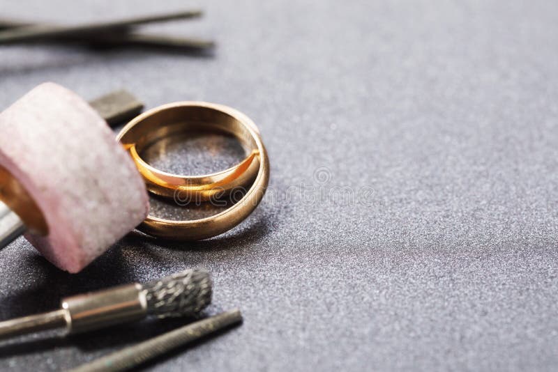 Tools for the Repair of Gold Products with Copy Space Stock Photo ...