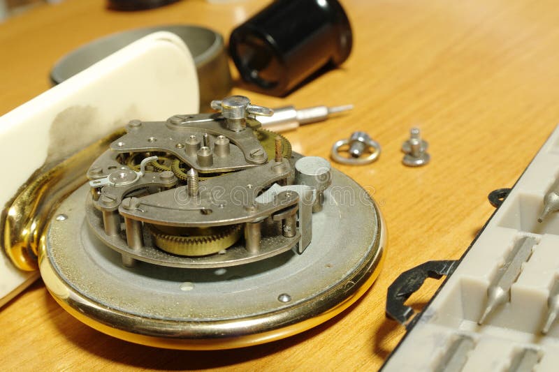 Tools for repairing clock stock image. Image of antique - 48919863