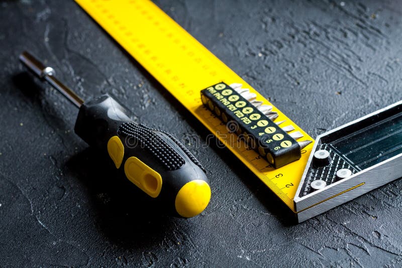 Tools for Repairing Close Up on Dark Background Stock Image - Image of ...