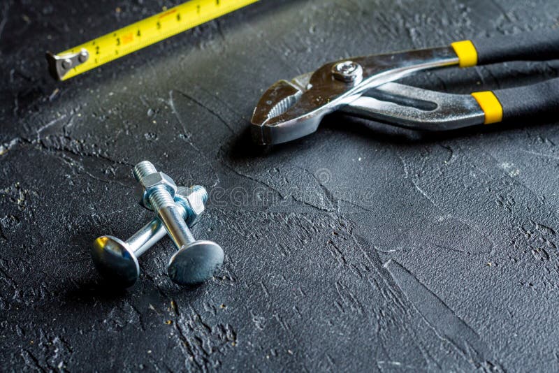 Tools for Repairing Close Up on Dark Background Stock Image - Image of ...