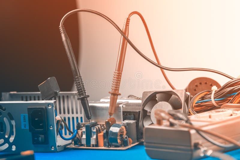 Tools for Repairing Electrical Devices Stock Photo - Image of power ...