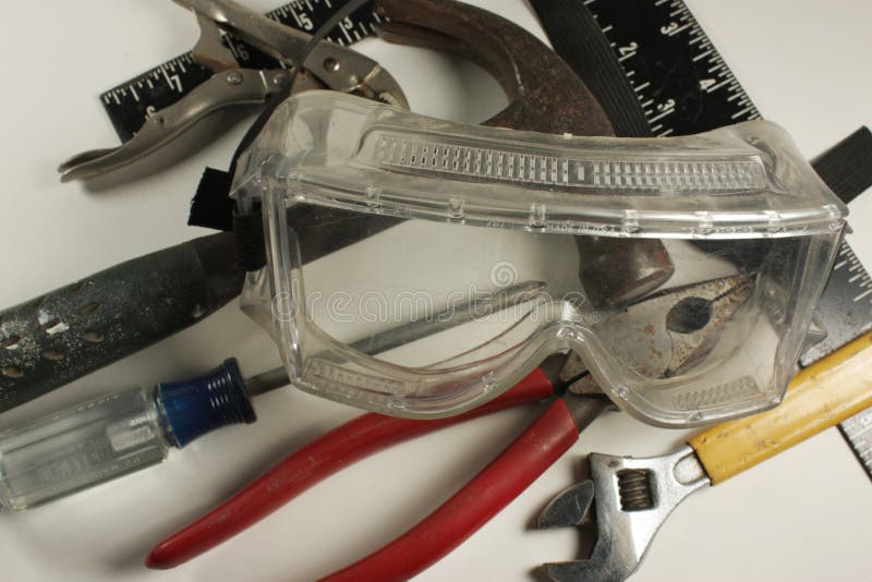 Tools And Safety Goggles Picture. Image: 18729042