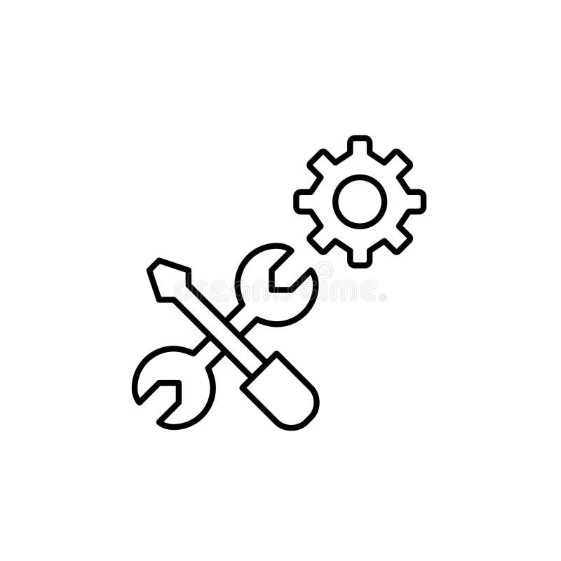 Tools, Screwdriver, Wrench and Cogwheel. System Maintenance, Advanced ...