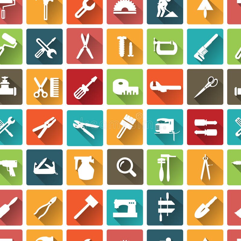 Tools seamless pattern stock vector. Illustration of scissor - 100452779