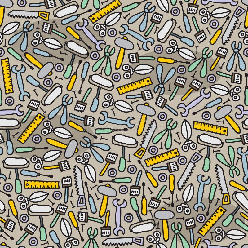 Tools seamless pattern. stock vector. Illustration of business - 32660682