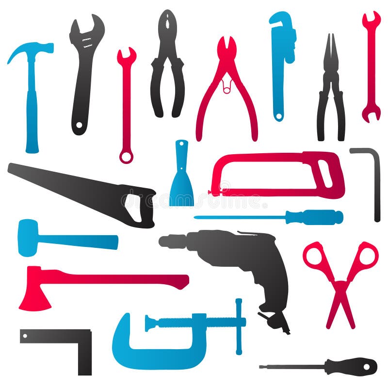 Tools set art design stock illustration. Illustration of design - 167685960
