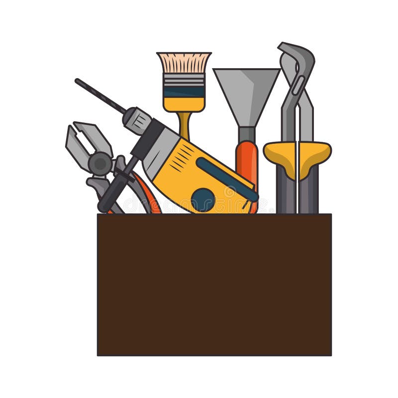 Tools Set Collection Workshop Icons Cartoon Stock Vector - Illustration ...