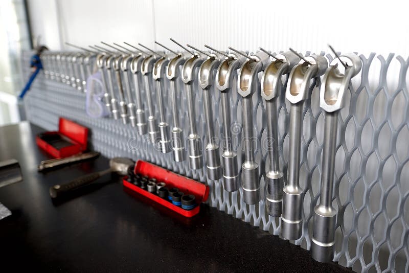 Tools, a set of wrenches. stock image. Image of industry - 215140423