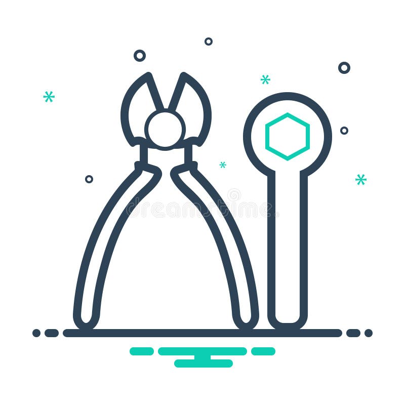 Black Mix Icon for Tools Settings, Equipment and Instruments Stock ...