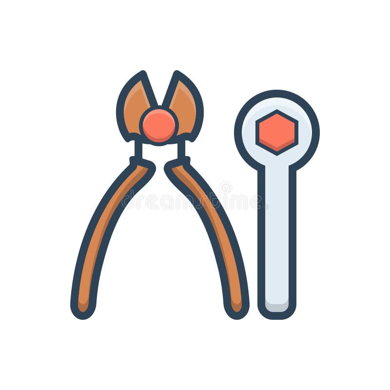 Color Illustration Icon for Tools Settings, Equipment and Repair Stock ...