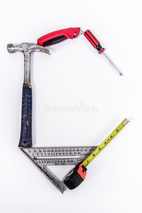 Tools in Shape of C for Contractor or Construction Stock Image - Image ...