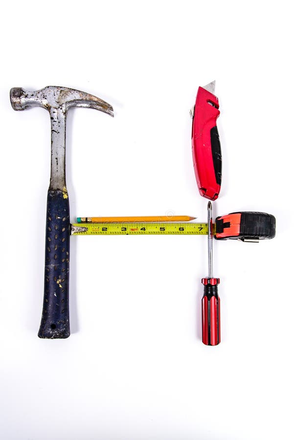 Tools in Shape of H for Home Improvement Stock Image - Image of knife ...