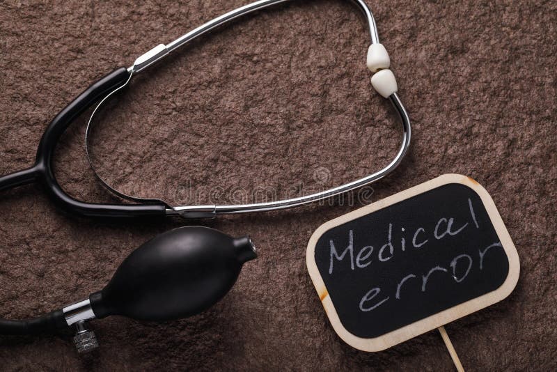 Tools and a Sign that Says Medical Error Stock Photo - Image of ...