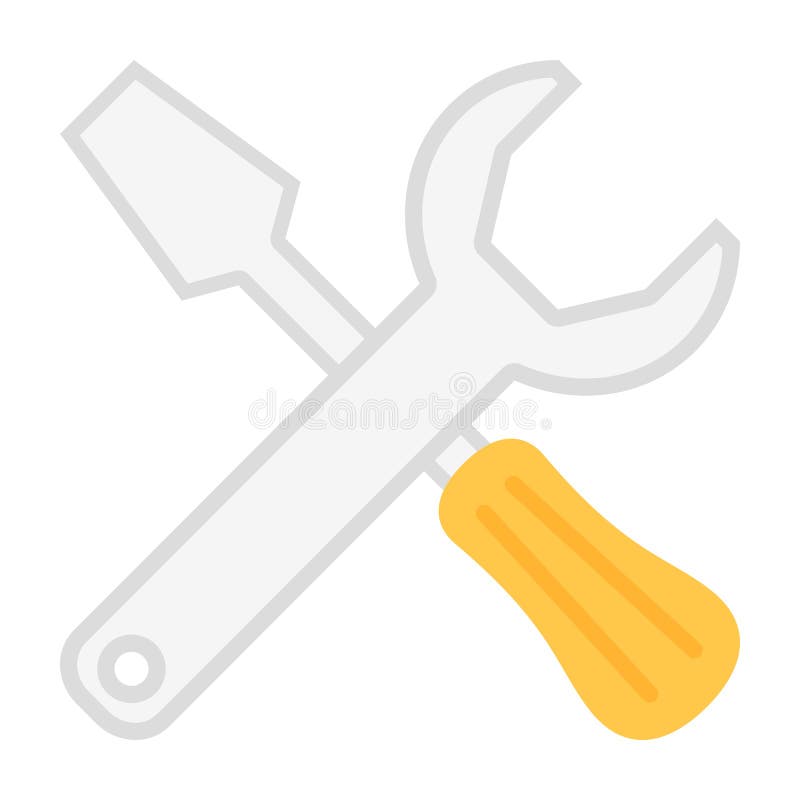 Tools Simple Modern Icon Isolated on White Stock Vector - Illustration ...