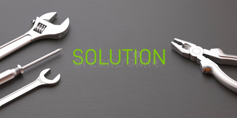 Tools,solution,question Marks,feedback and Ideas Concept Stock ...