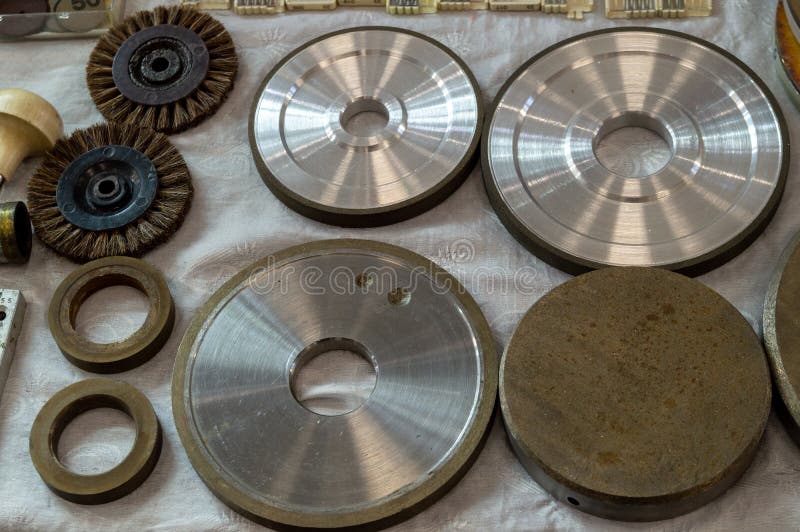 Tools for Stone Processing on the Table Stock Image - Image of cutter ...