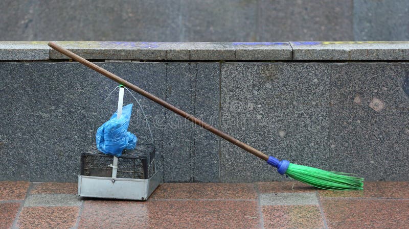 Tools for street cleaning stock photo. Image of tools - 120900620