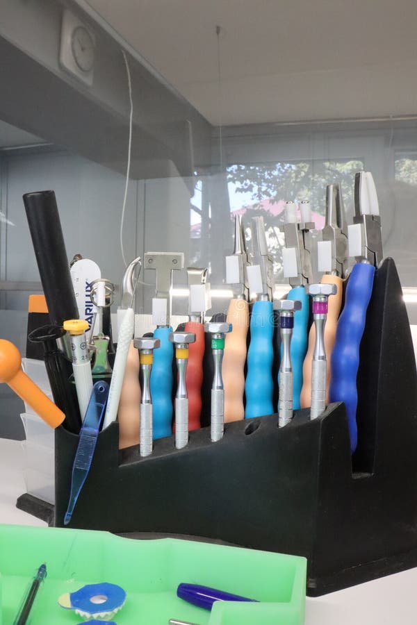 Tools on the Table in the Workshop for the Production of Vision Glasses ...