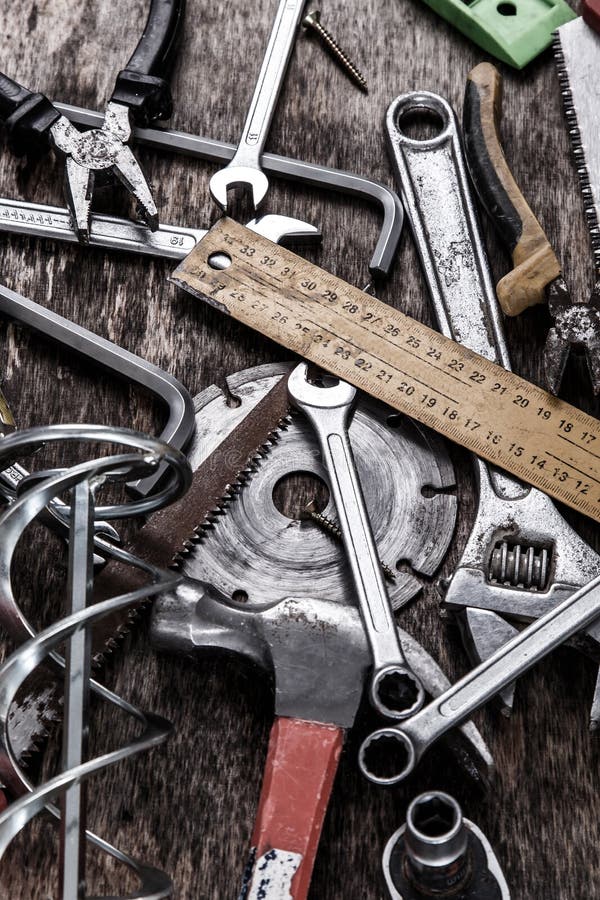Tools on the table stock image. Image of objects, pliers - 44874351