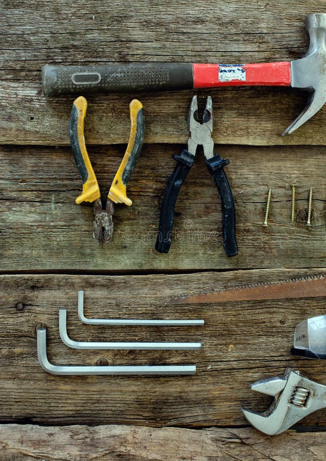 Tools on the table stock photo. Image of pliers, toolbox - 46394910