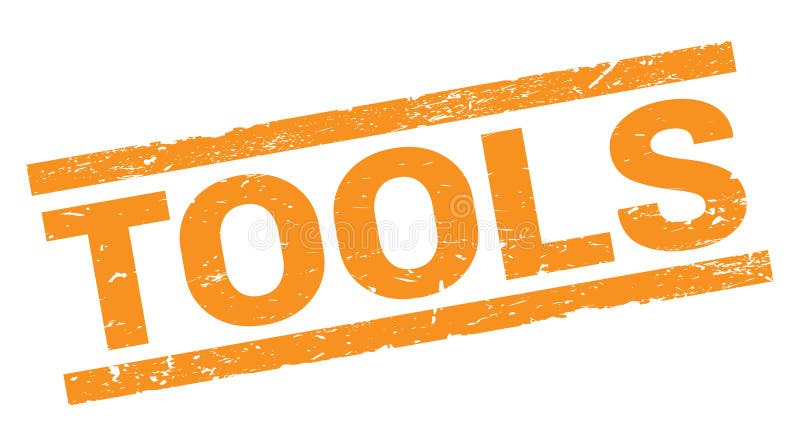 TOOLS Text on Orange Rectangle Stamp Sign Stock Illustration ...