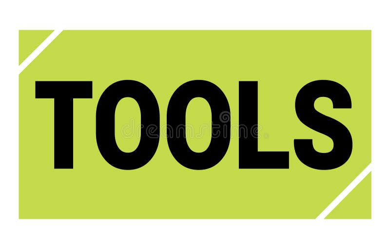 TOOLS Text Written on Green-black Stamp Sign Stock Illustration ...